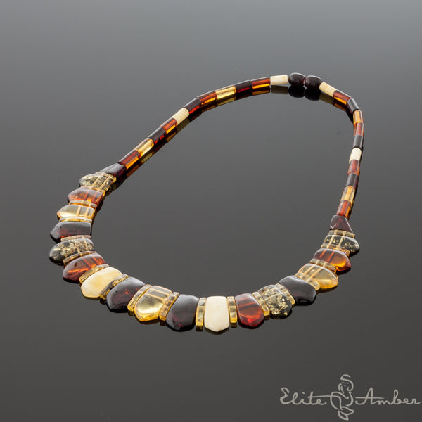 Amber necklace "Pentagon Cleopatra" – EliteAmber